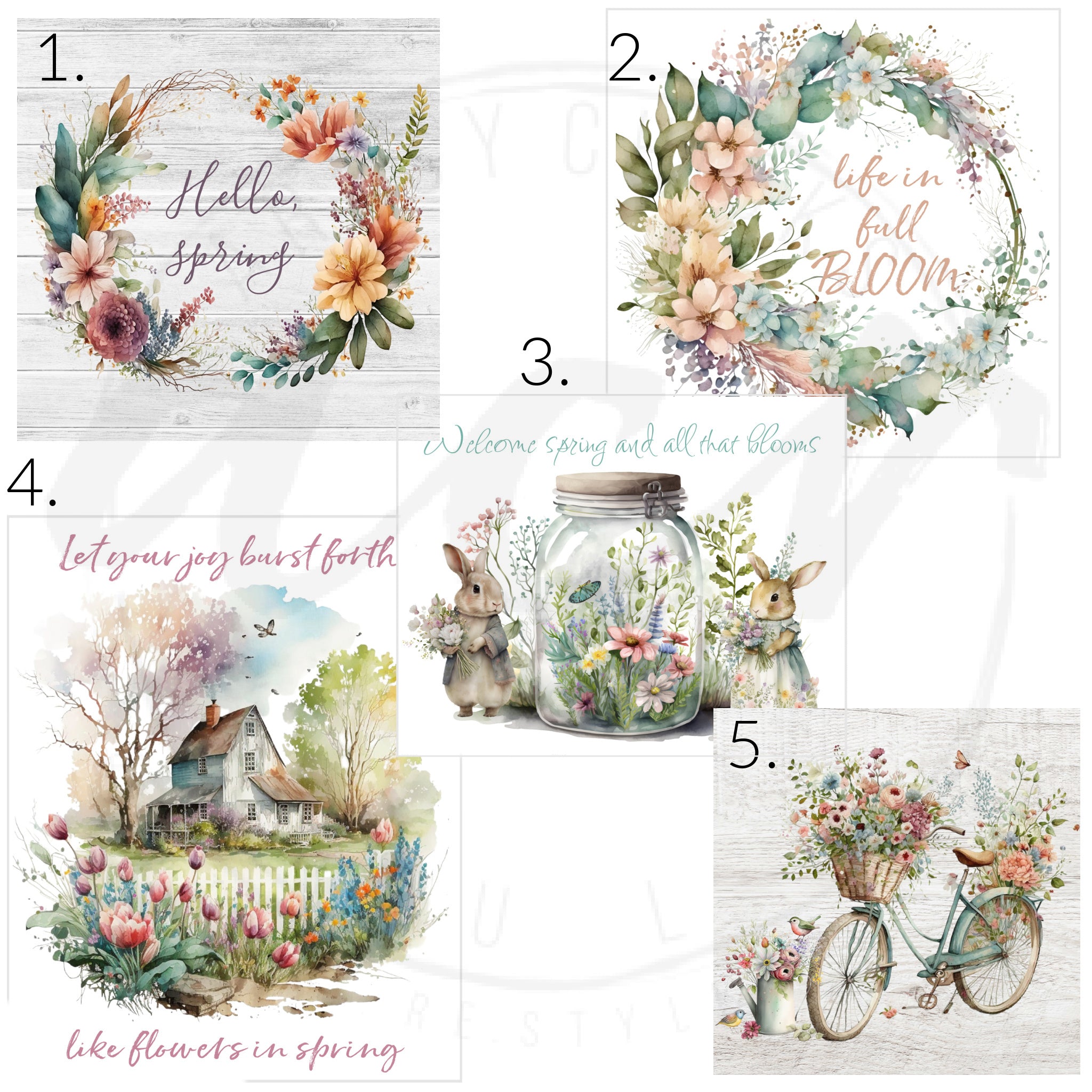 Spring Flower & Bunny Bundle – Shop Artsy Chicks Rule